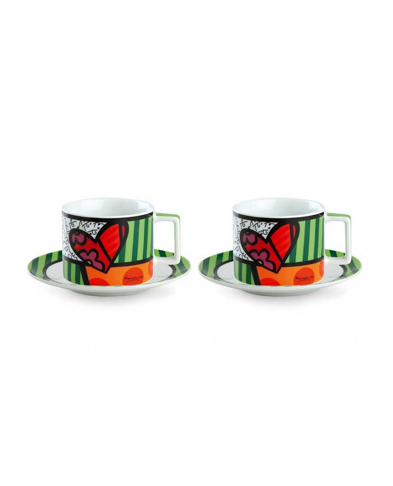 ENSEMBLE 2 TASSES COEUR ROMERO BRITTO SOCADIS